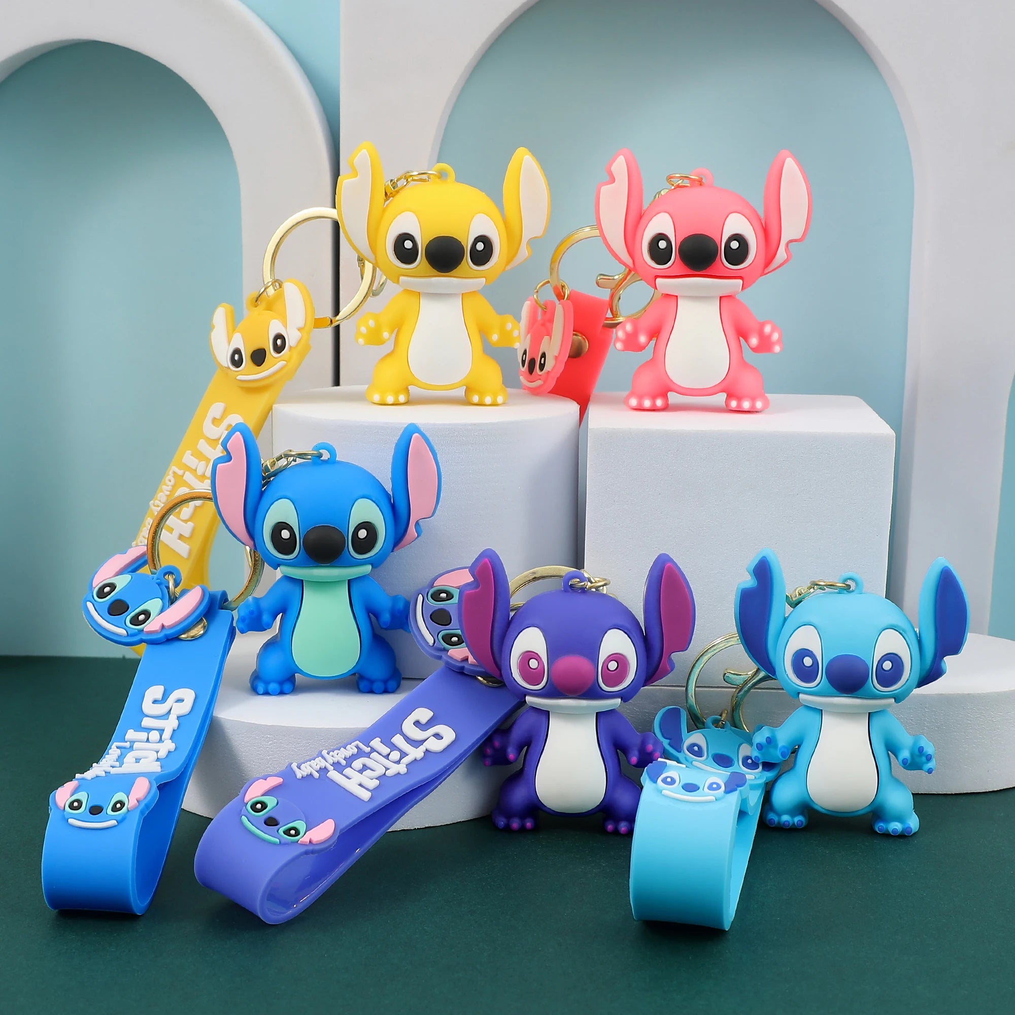 Disney Stitch Keychain - Cute Lilo & Stitch Keyrings, Durable Anime Ke ...